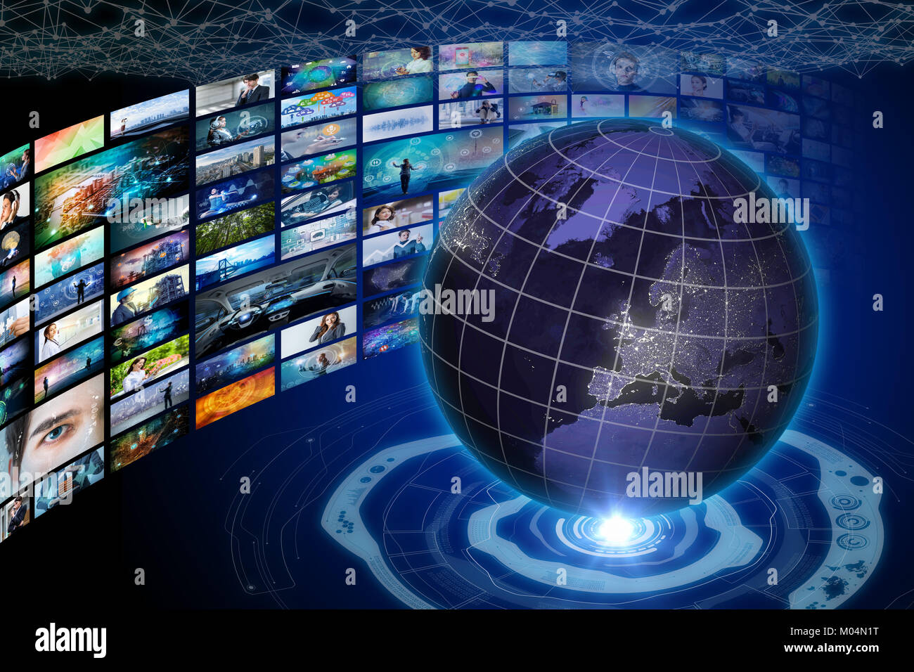 worldwide internet streaming service concept. elements of this image ...