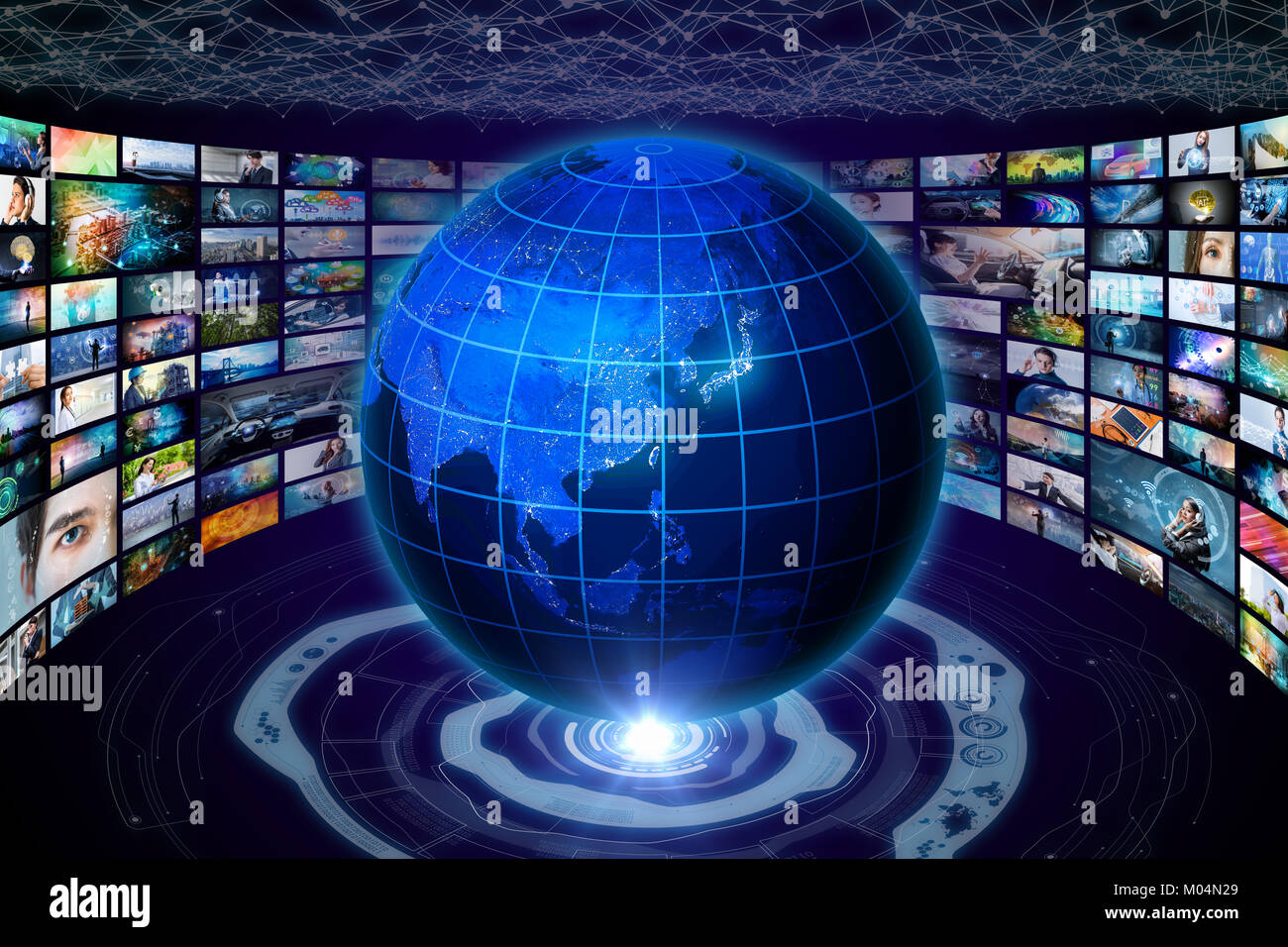 worldwide internet streaming service concept. elements of this image ...