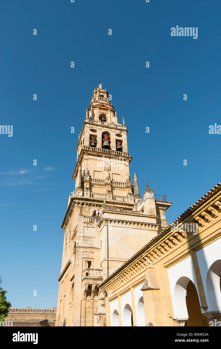 Bell Tower of the Mezquita Cathedral in Cordoba, Spain Stock Photo - Alamy