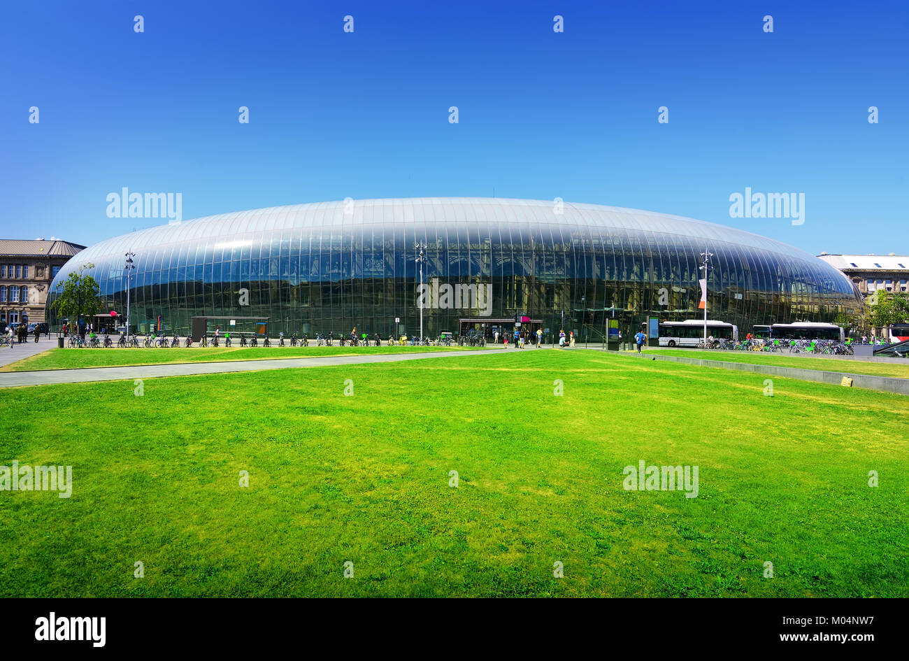 Modern glasses railway station in Strasbourg in France Stock Photo - Alamy