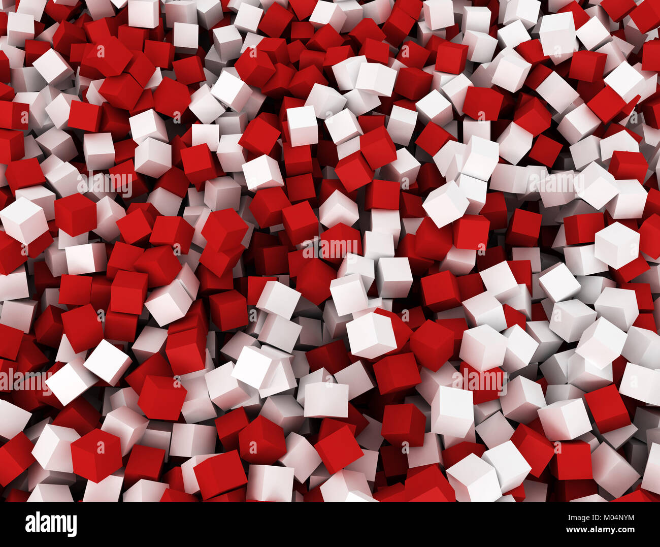 White and red 3d cubes background Stock Photo - Alamy
