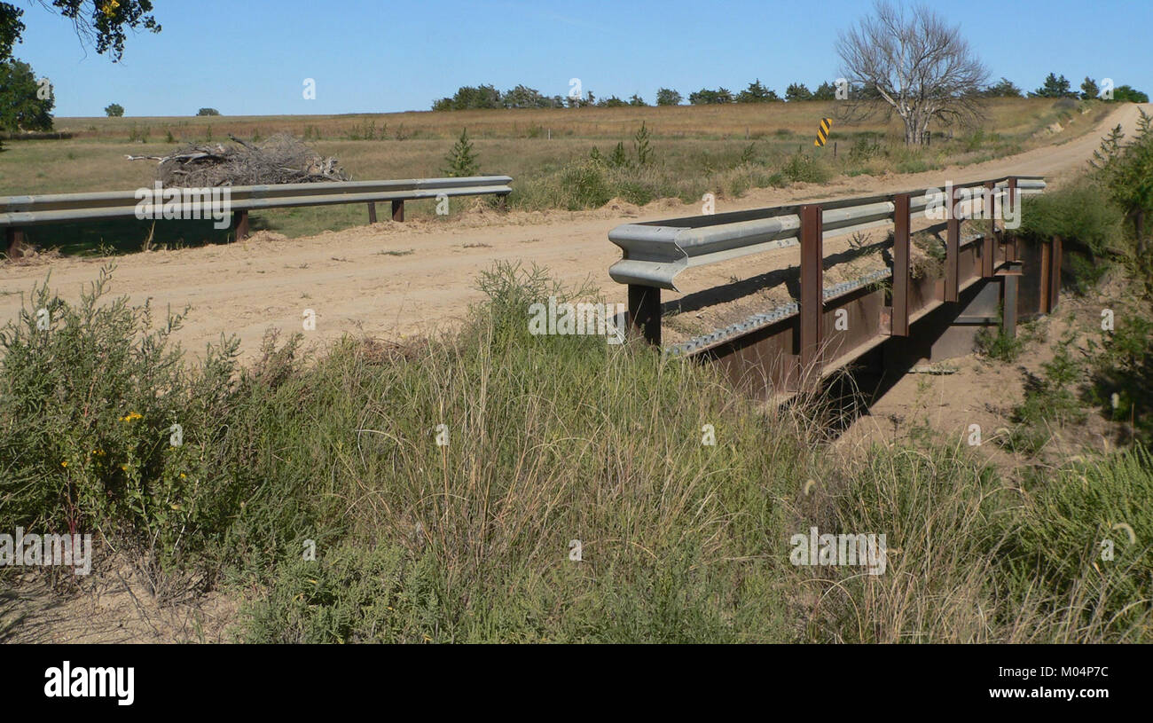This image shows the bridge at Norton County Road Y intersecting with ...
