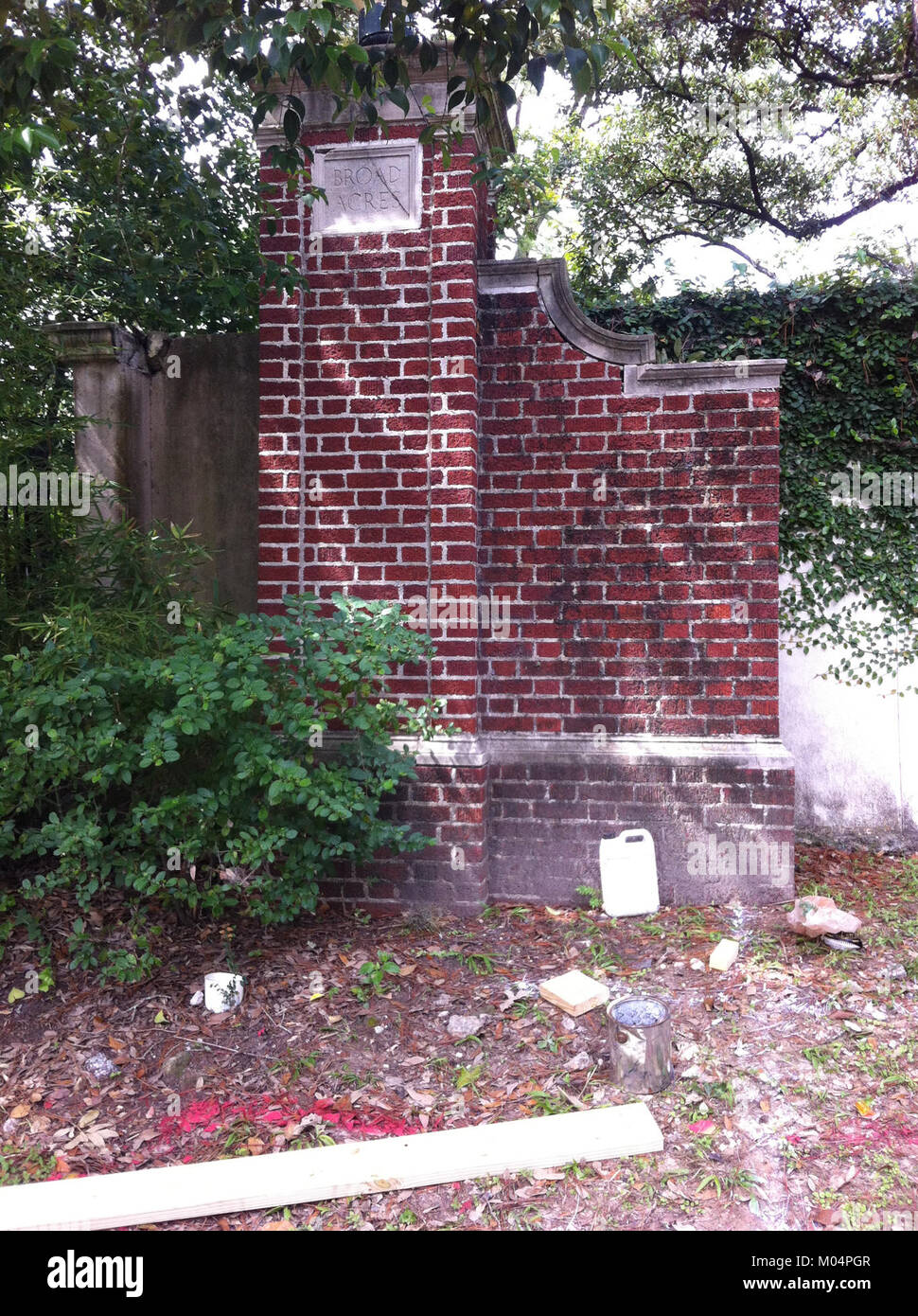 The Broadacres subdivision marker, a historical sign representing the ...