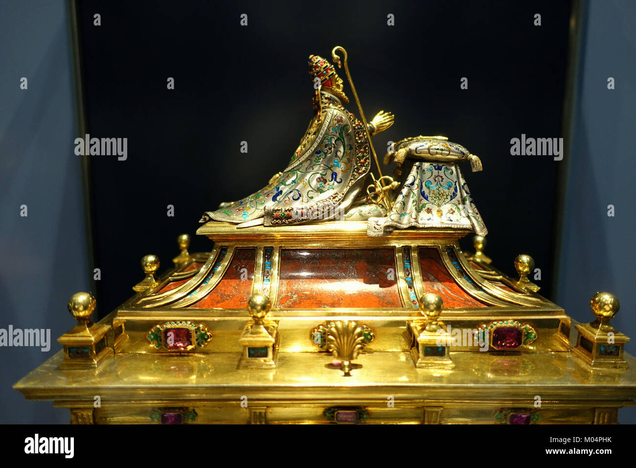 An unidentified decorative box displayed at the Museo Nacional de Artes ...