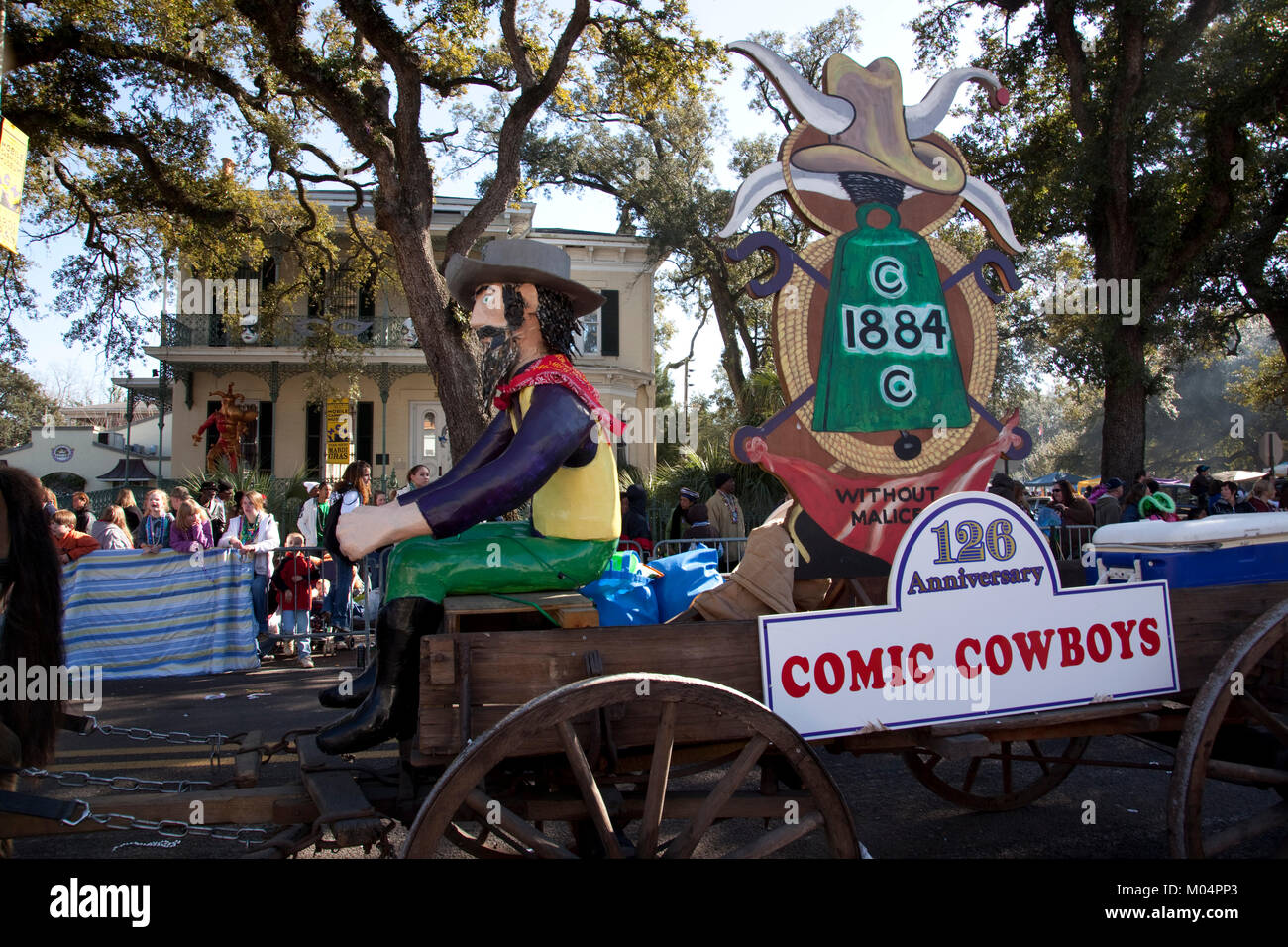 Comic Cowboys Float Stock Photo - Alamy