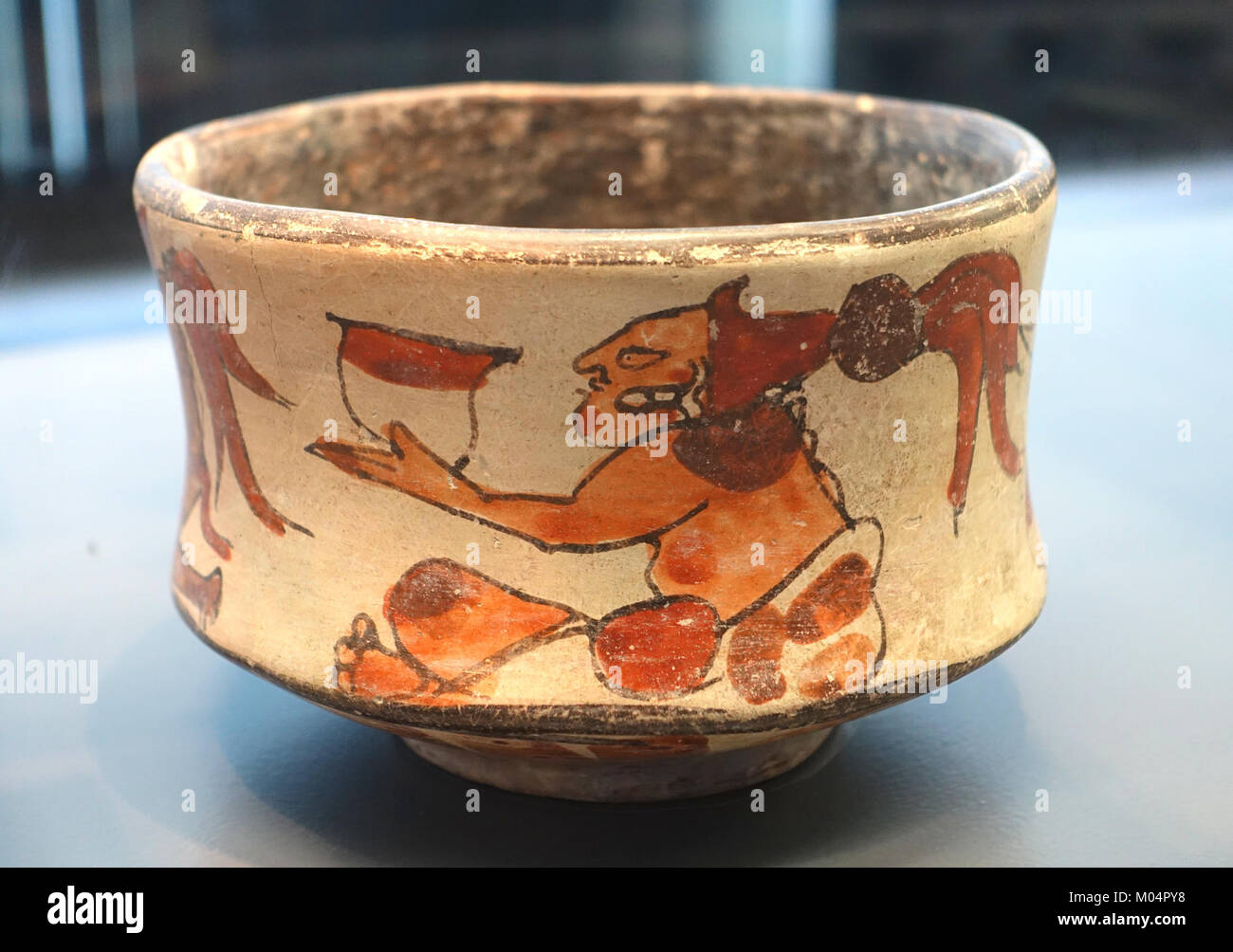 A Classic Maya bowl displayed at the Ethnological Museum in Berlin ...