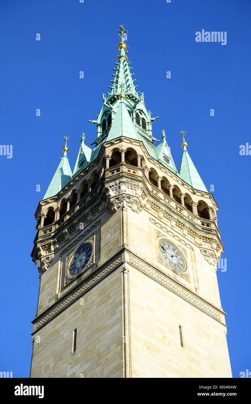 The Braunschweiger Rathaus, or Town Hall, in Braunschweig, Germany, is ...