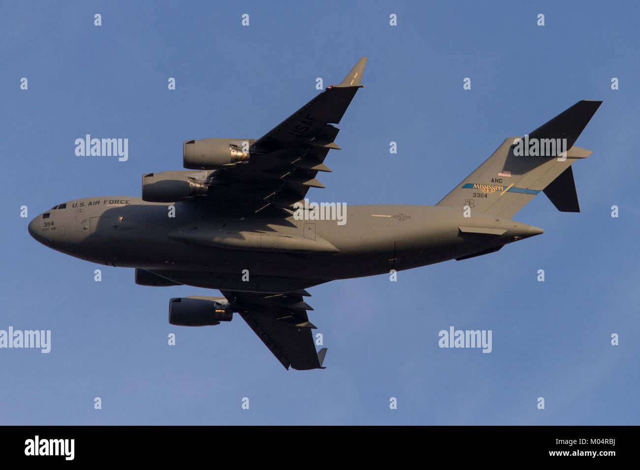 The C-17 Globemaster is a large military cargo aircraft, seen here ...