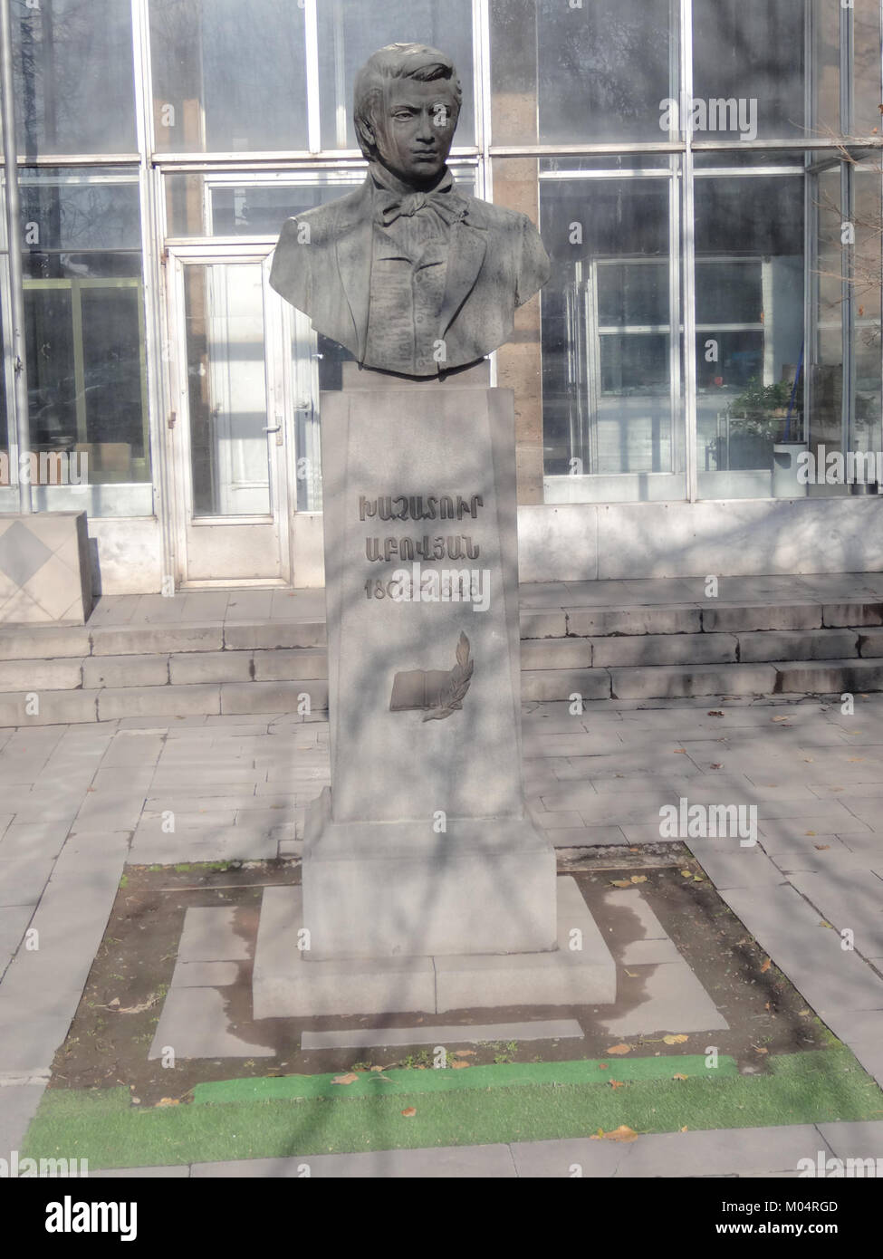 A bust of Khachatur Abovian, located in Yerevan, Armenia, honors the ...