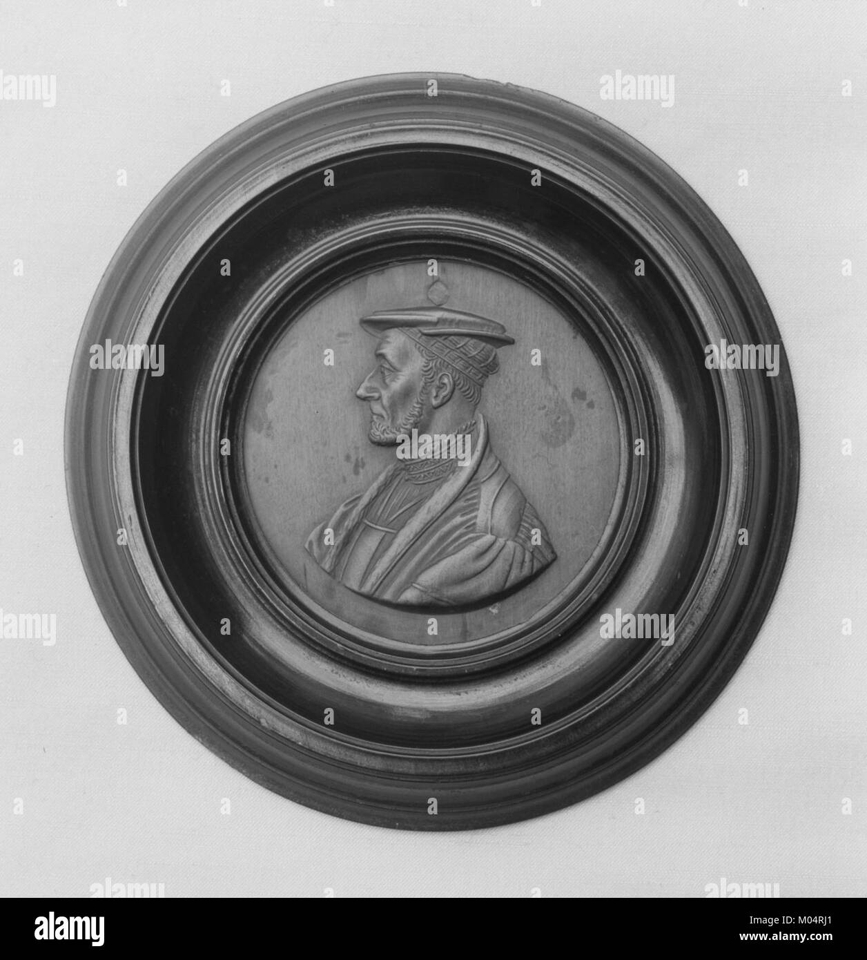 A photograph of a bust of a man, cataloged under MET 39221. The artwork ...