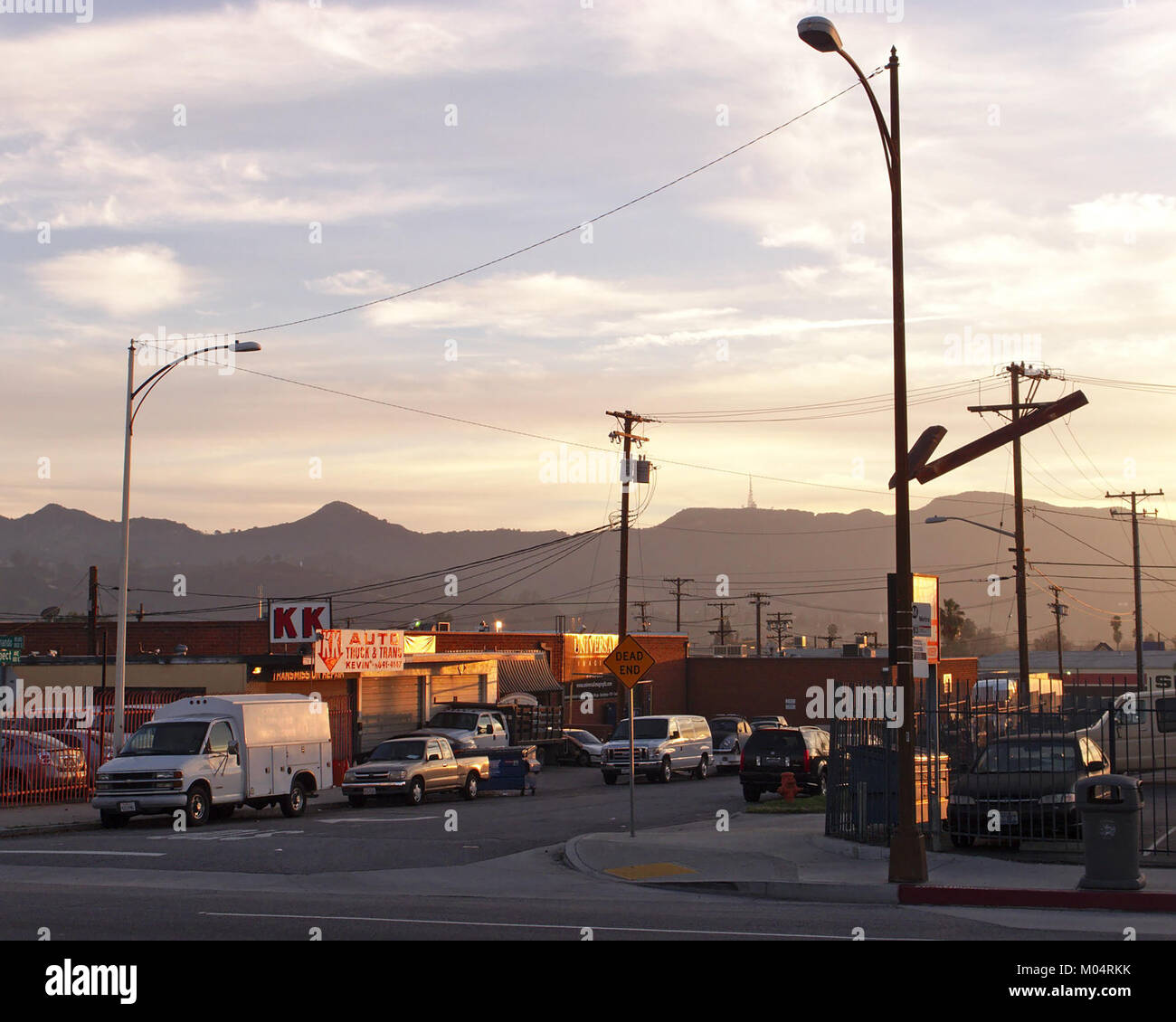 This image captures a scenic view of the mountains in Burbank ...