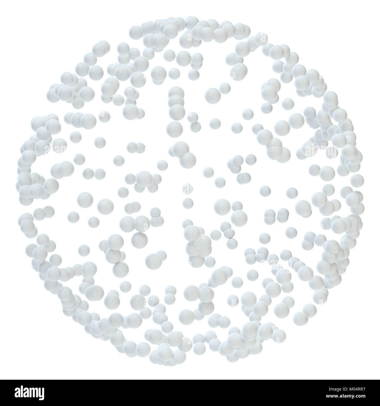 White sphere consisting of small particles Stock Photo - Alamy