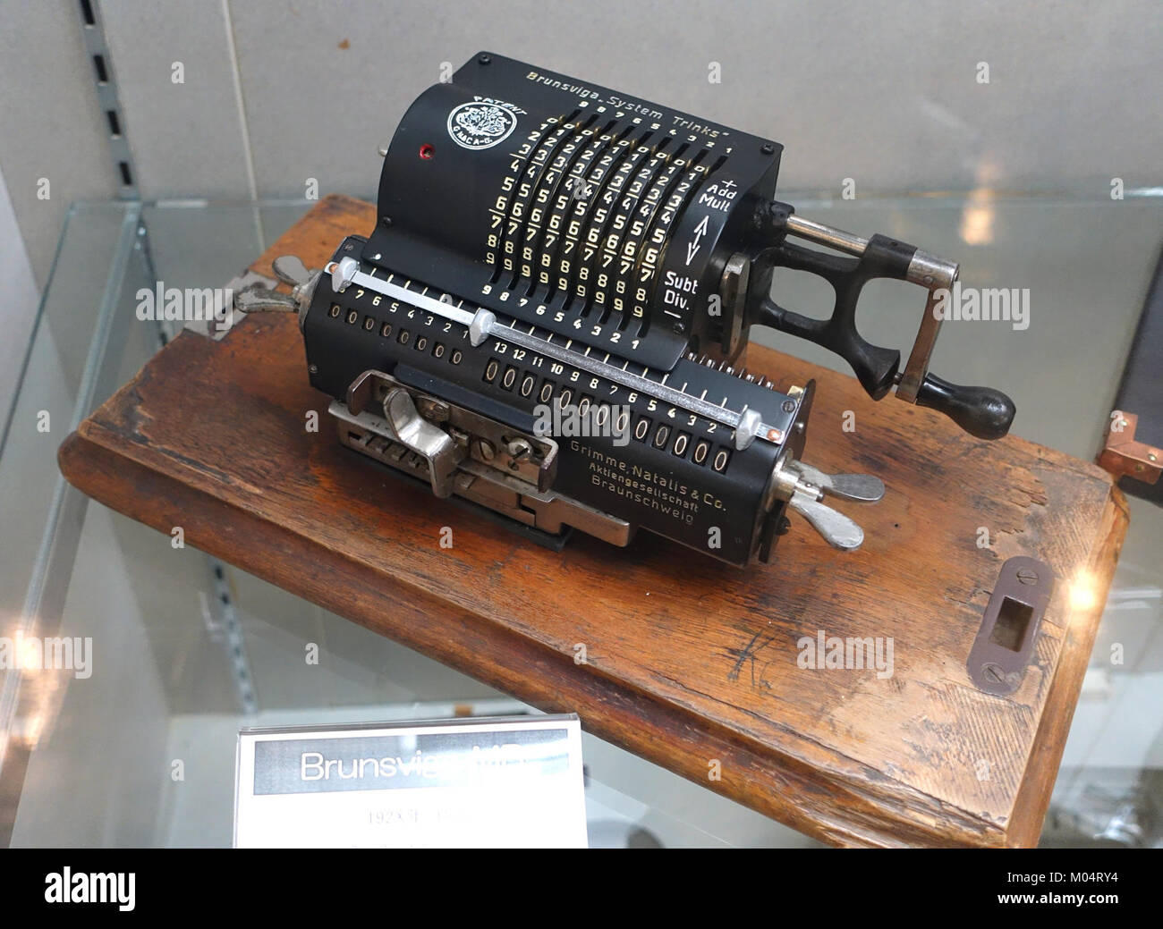 The Brunsviga MB calculator, displayed at the Ridai Museum of Modern ...