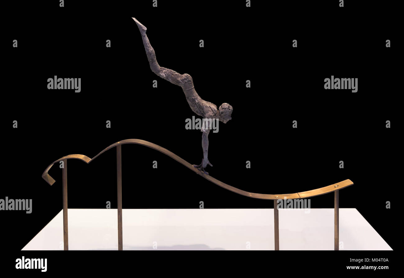 Bull leaping athlete Stock Photo - Alamy