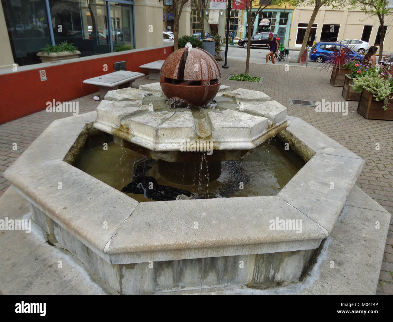 The public fountain in Santa Cruz, California, serves as a historic ...