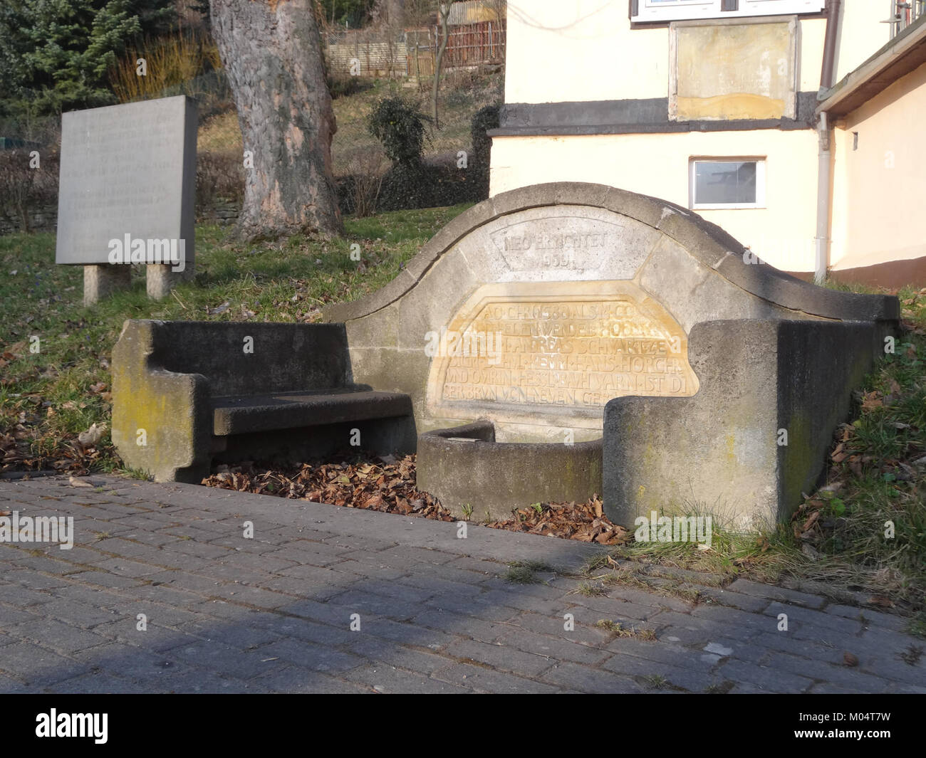 Brunnen Ritterstein, located in Arnstadt, Germany, is a historical ...