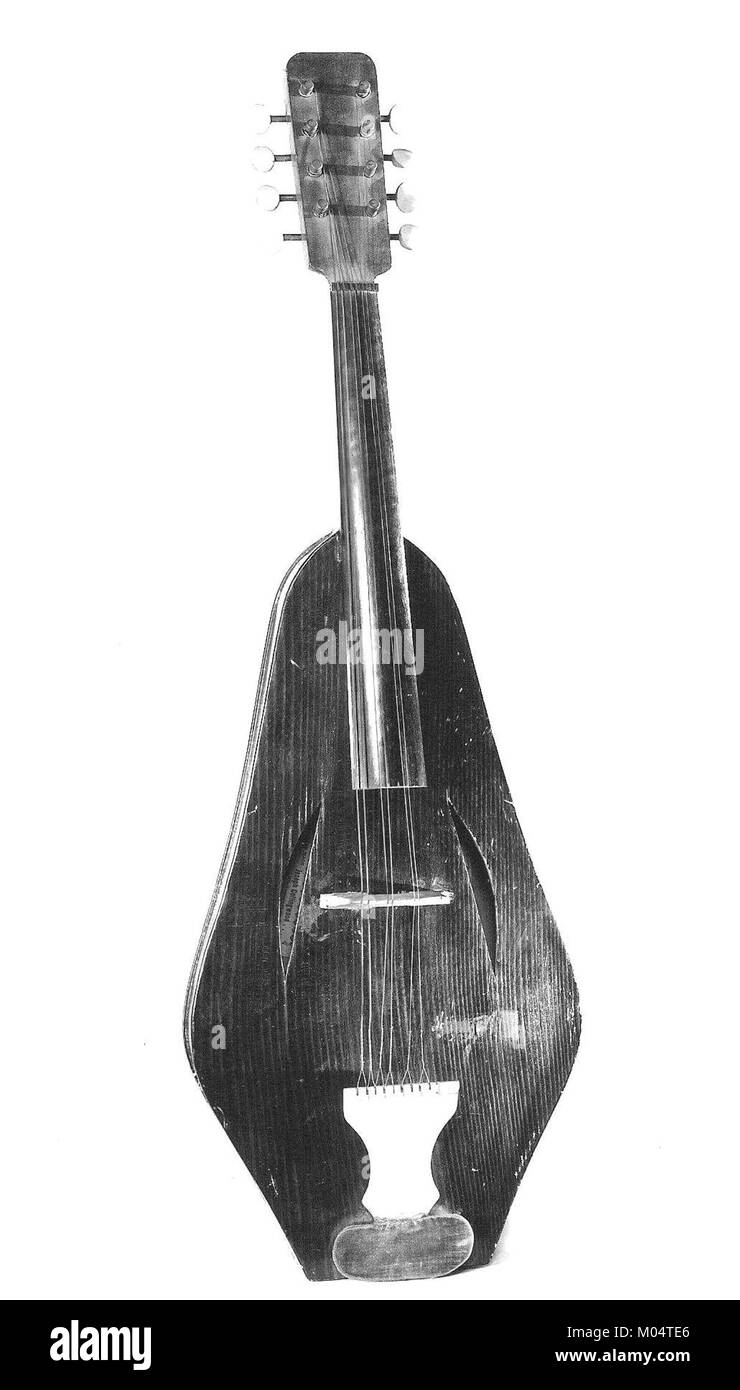 This bowed mandolin is a unique string instrument from the late 19th or ...