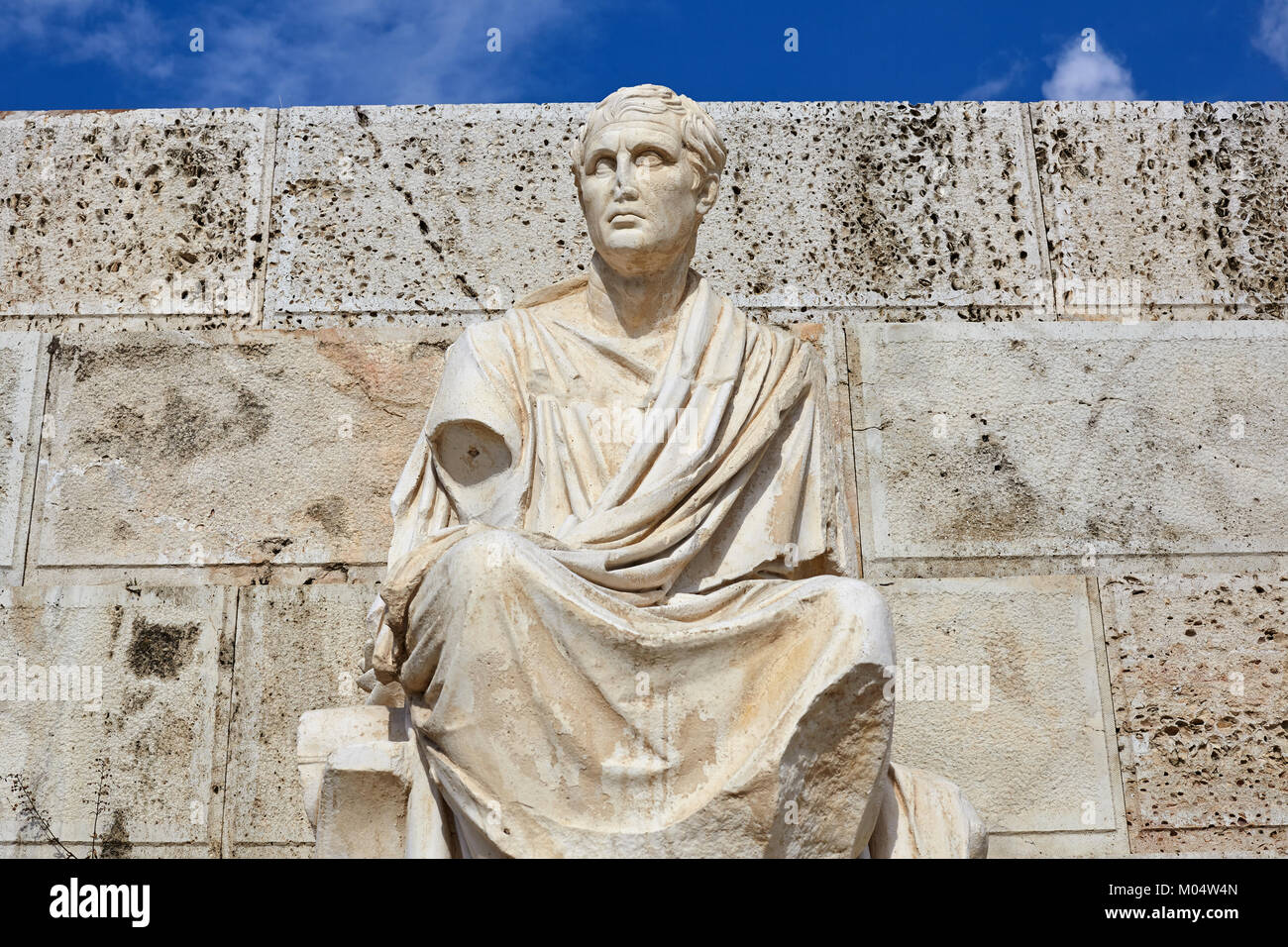 Statue of Menander in Acropolis, Athens, Greece Stock Photo - Alamy