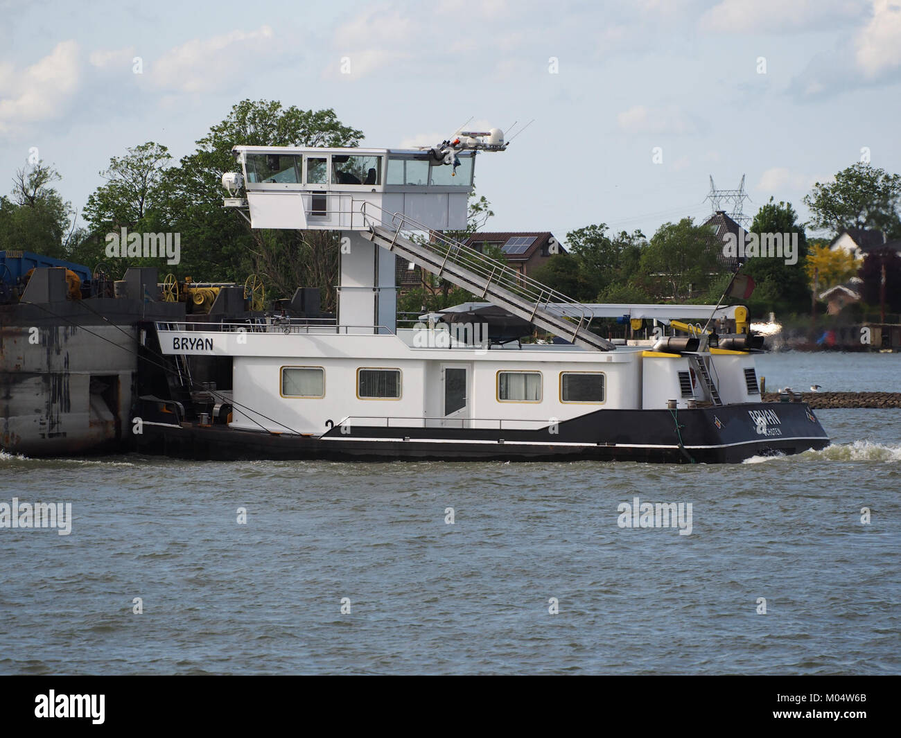 This image captures the scenic view of the Nieuwe Maas River, located ...