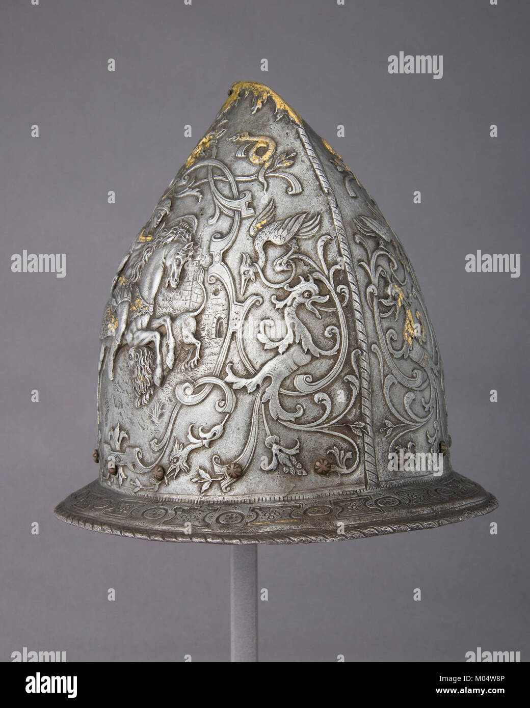 This Cabasset helmet, designed in the late 16th century French style ...