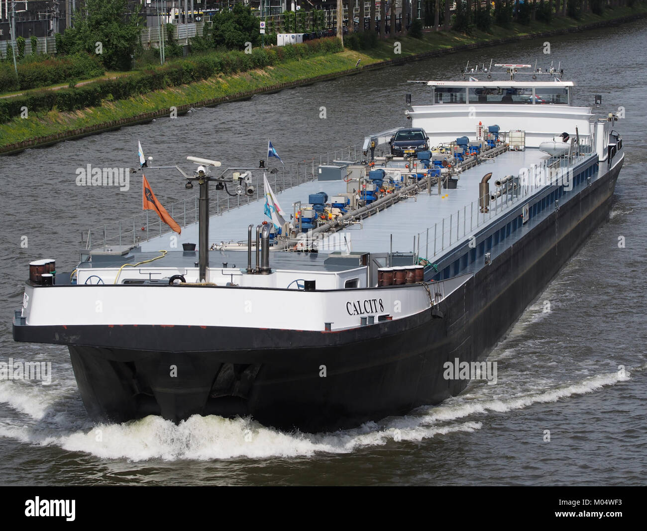 The Calcit 8, a cargo vessel, is seen navigating the Amsterdam-Rhine ...