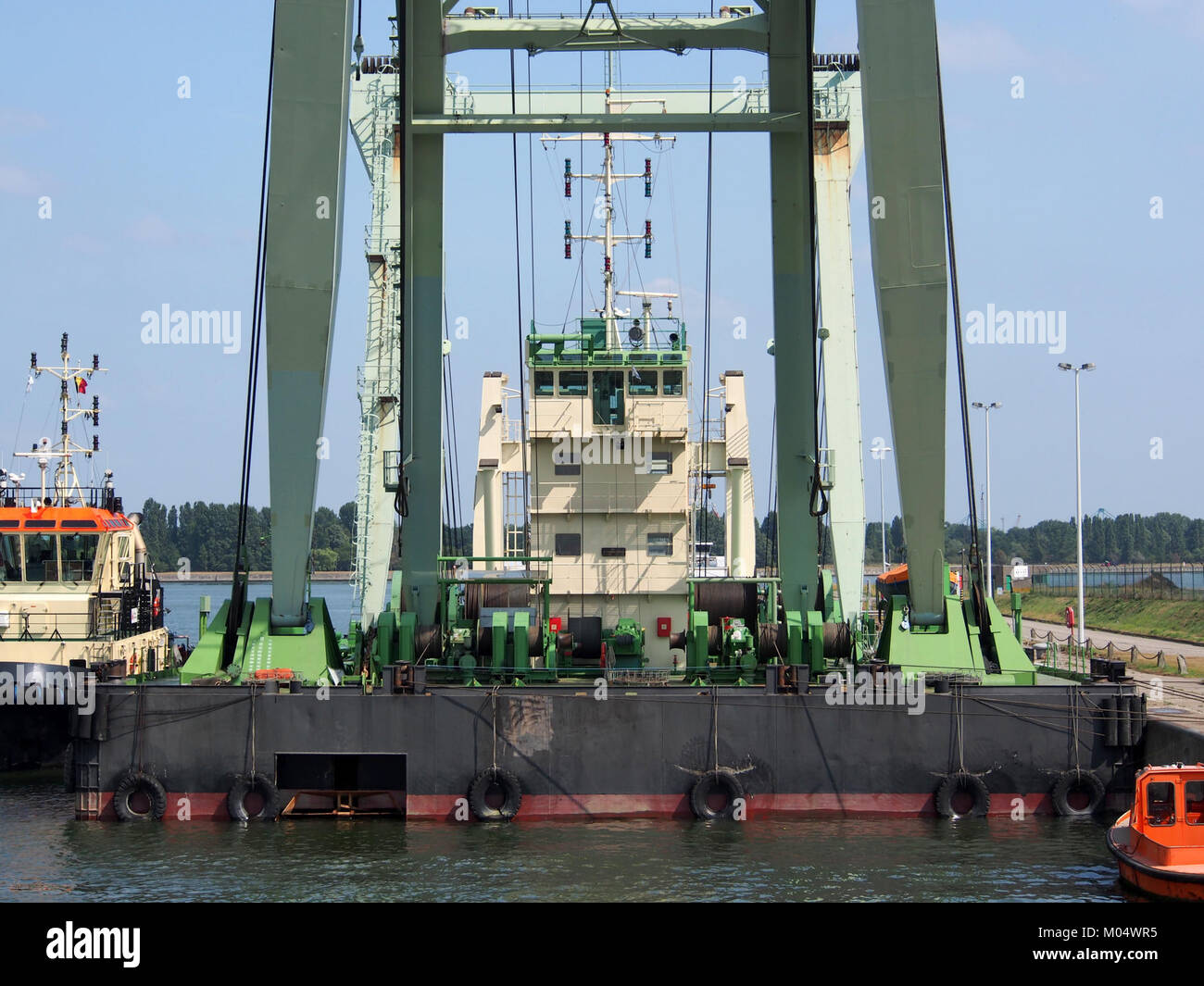 This image showcases Brabo, an iconic statue in the Port of Antwerp ...