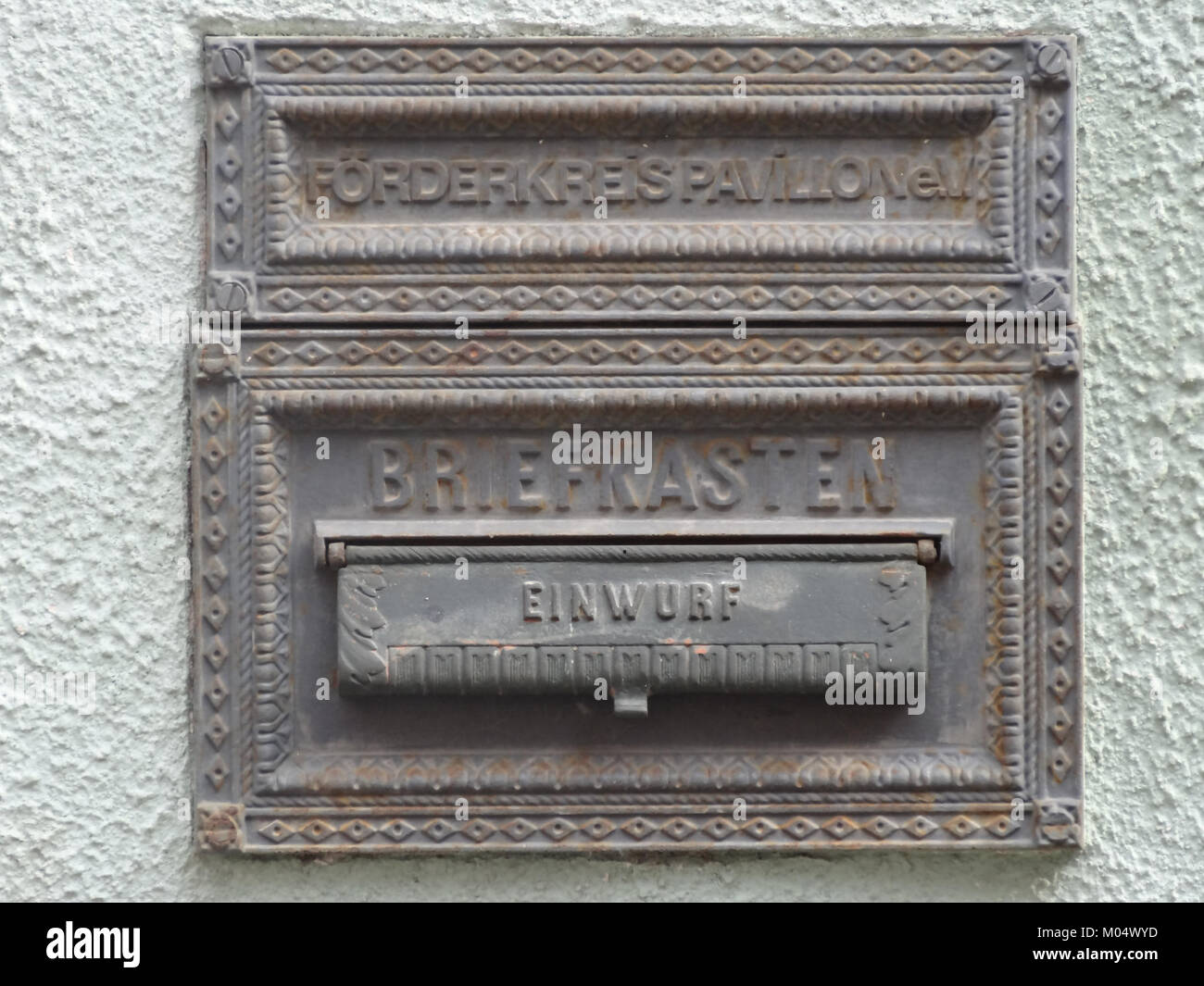 Briefkasten at Scherfgasse 5 in Weimar is a historical mailbox ...