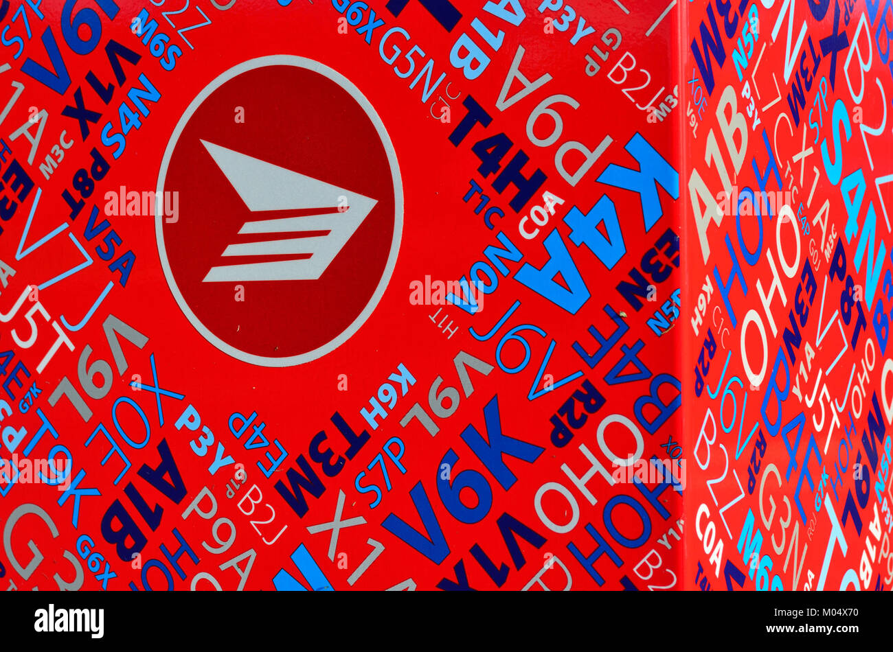 A Canada Post mailbox, as shown in this image, is a standard mail ...