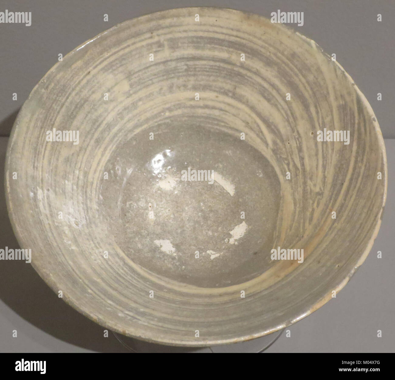 The Buncheong ware bowl, displayed at the Honolulu Museum of Art, is a ...