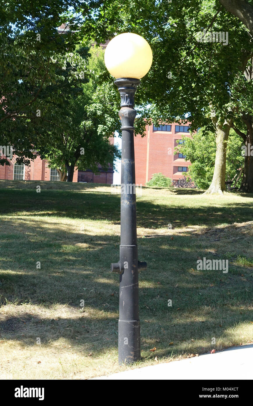 Cannon-shaped street light - Springfield Armory National Historic Site ...