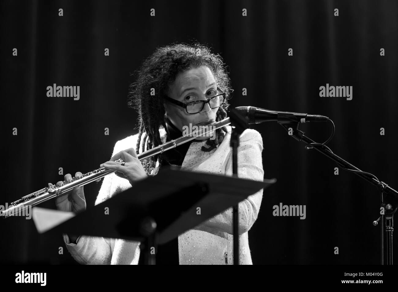 New York, NY - January 17, 2018: Nicole Mitchell artist-in-residence ...