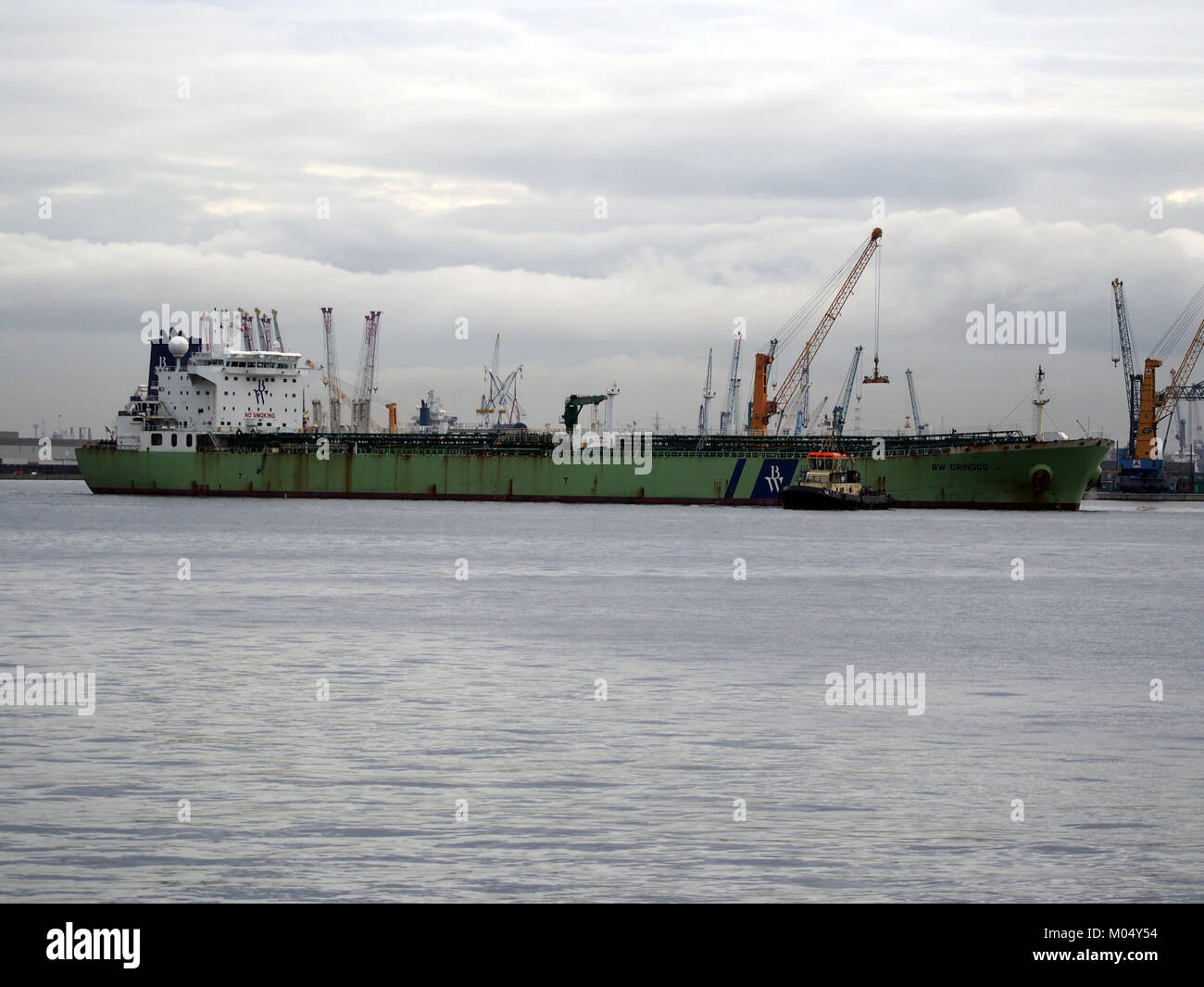 The BW Orinoco, a large oil tanker built in 2007, is pictured docked at ...