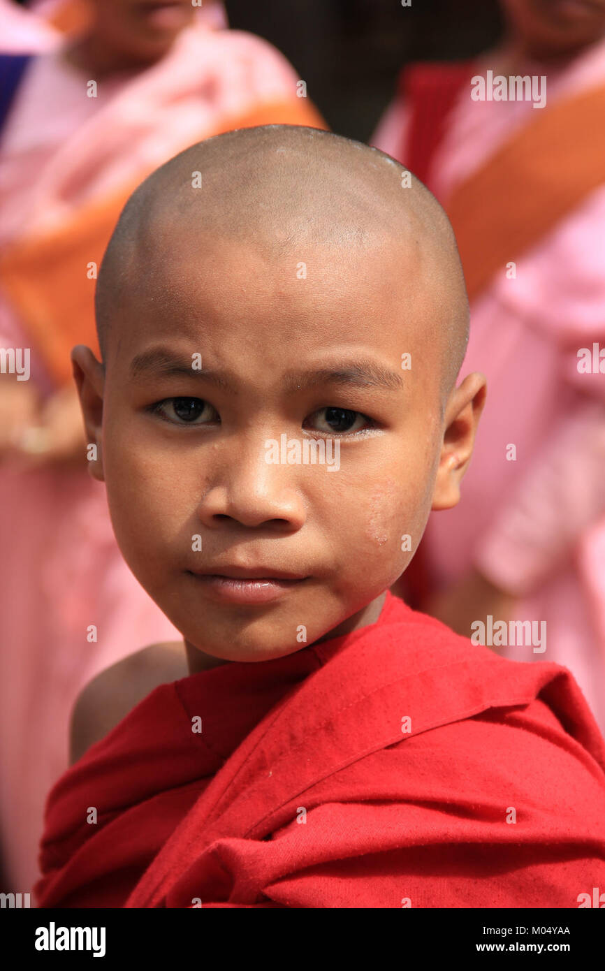 A Buddhist monk in Myanmar, representing the rich cultural and ...