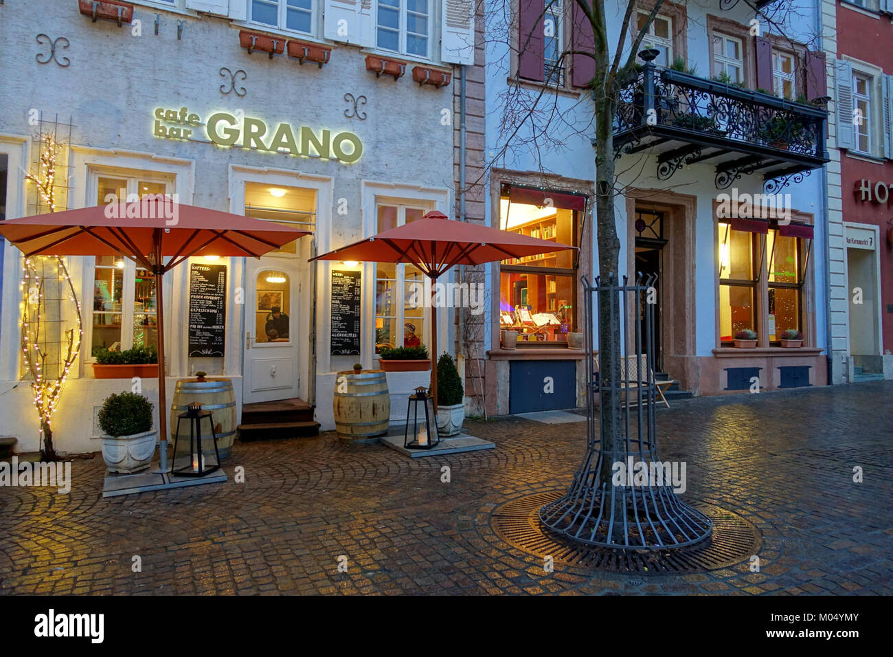Cafe Bar Grano is located in the Kornmarkt area of Heidelberg, Germany ...