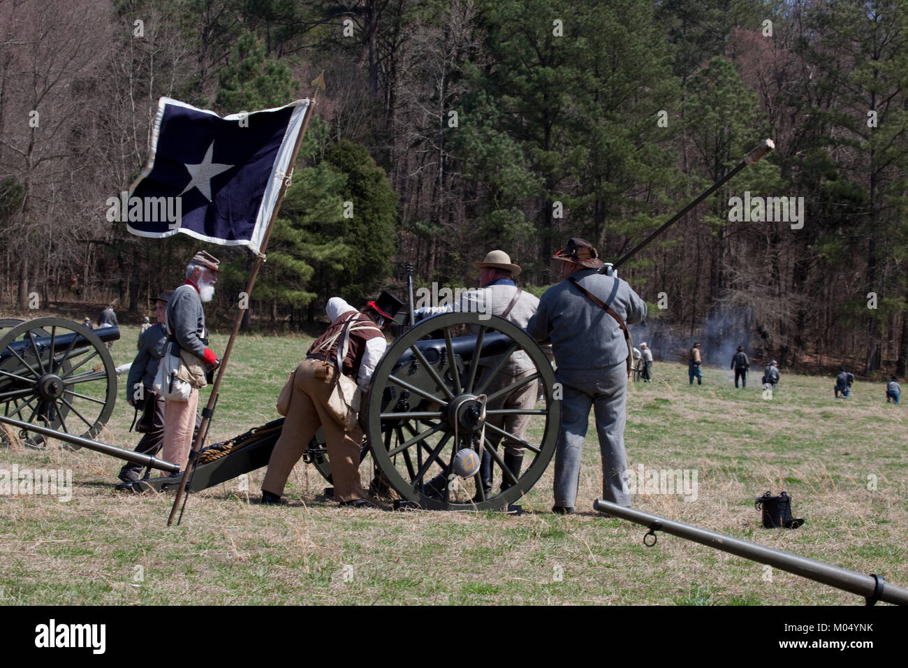 Reenactment of Civil War siege Stock Photo - Alamy