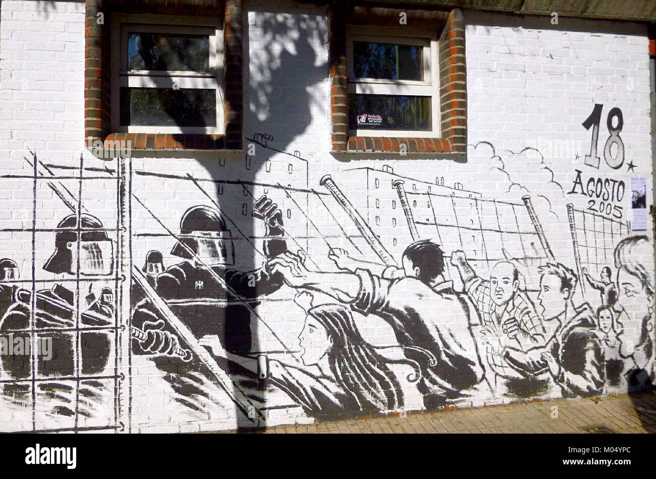 Graffiti in the Gamonal district of Burgos, Spain, reflects the urban ...