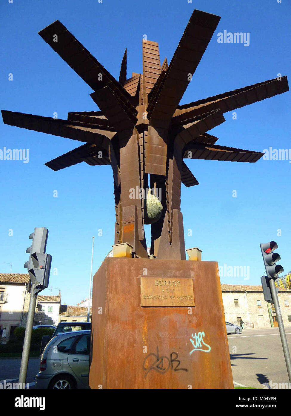 The Monument to Blood Donors in the Gamonal district of Burgos, Spain ...