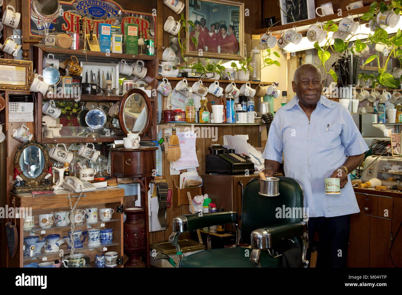 Barber's Shaving Cup Collection Stock Photo - Alamy