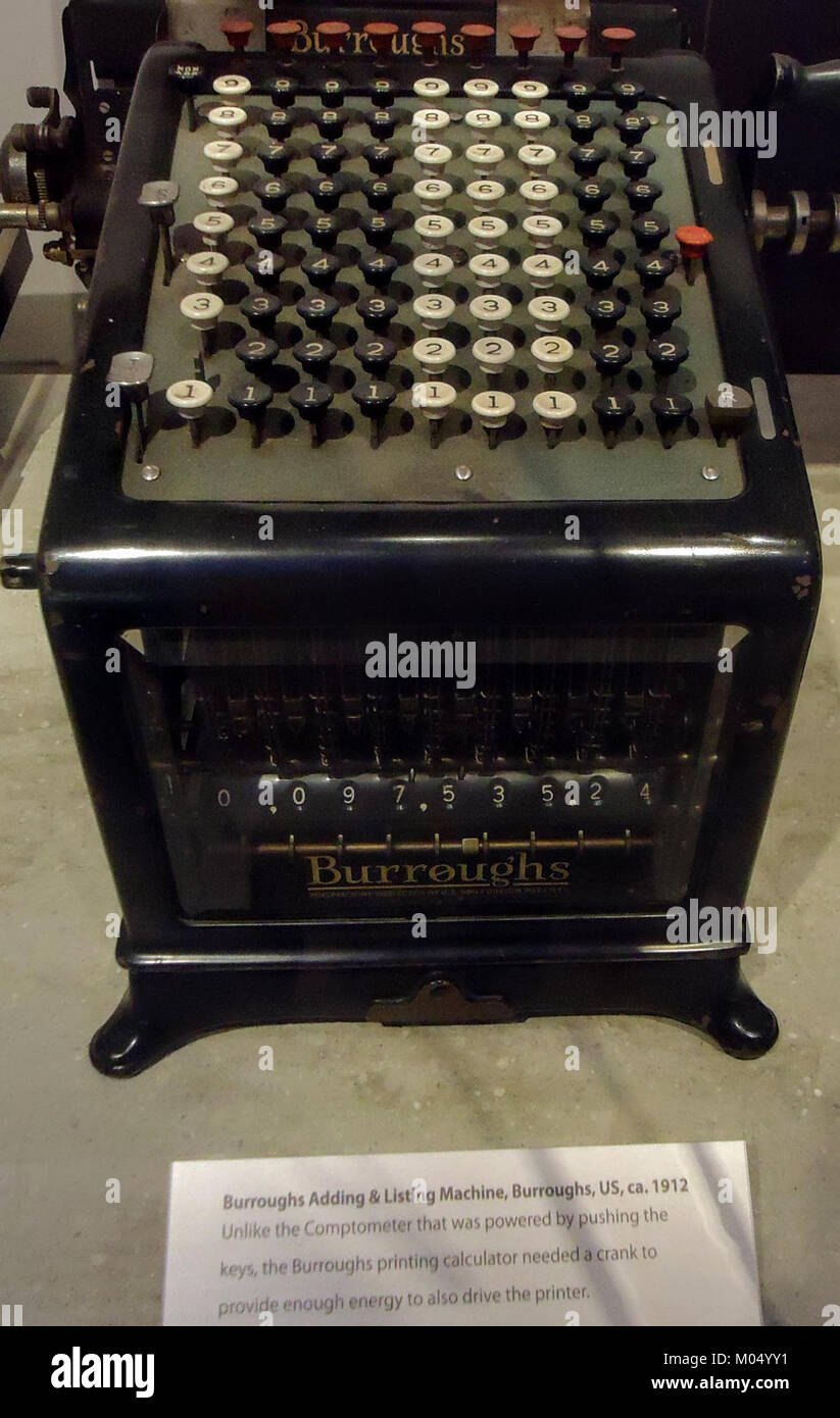 The Burroughs Adding and Listing Machine, developed in 1912, is a ...