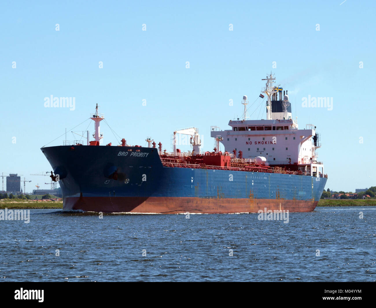 The Bro Priority, a vessel with IMO number 9219264, is seen here docked ...
