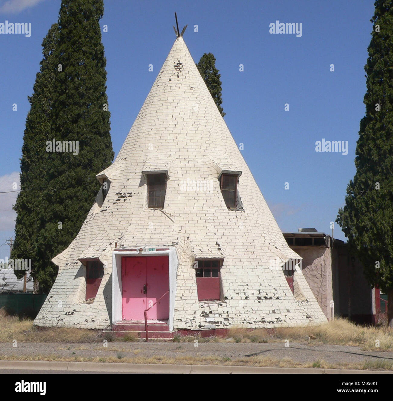 Bowie, Arizona teepee building from S 1 Stock Photo - Alamy