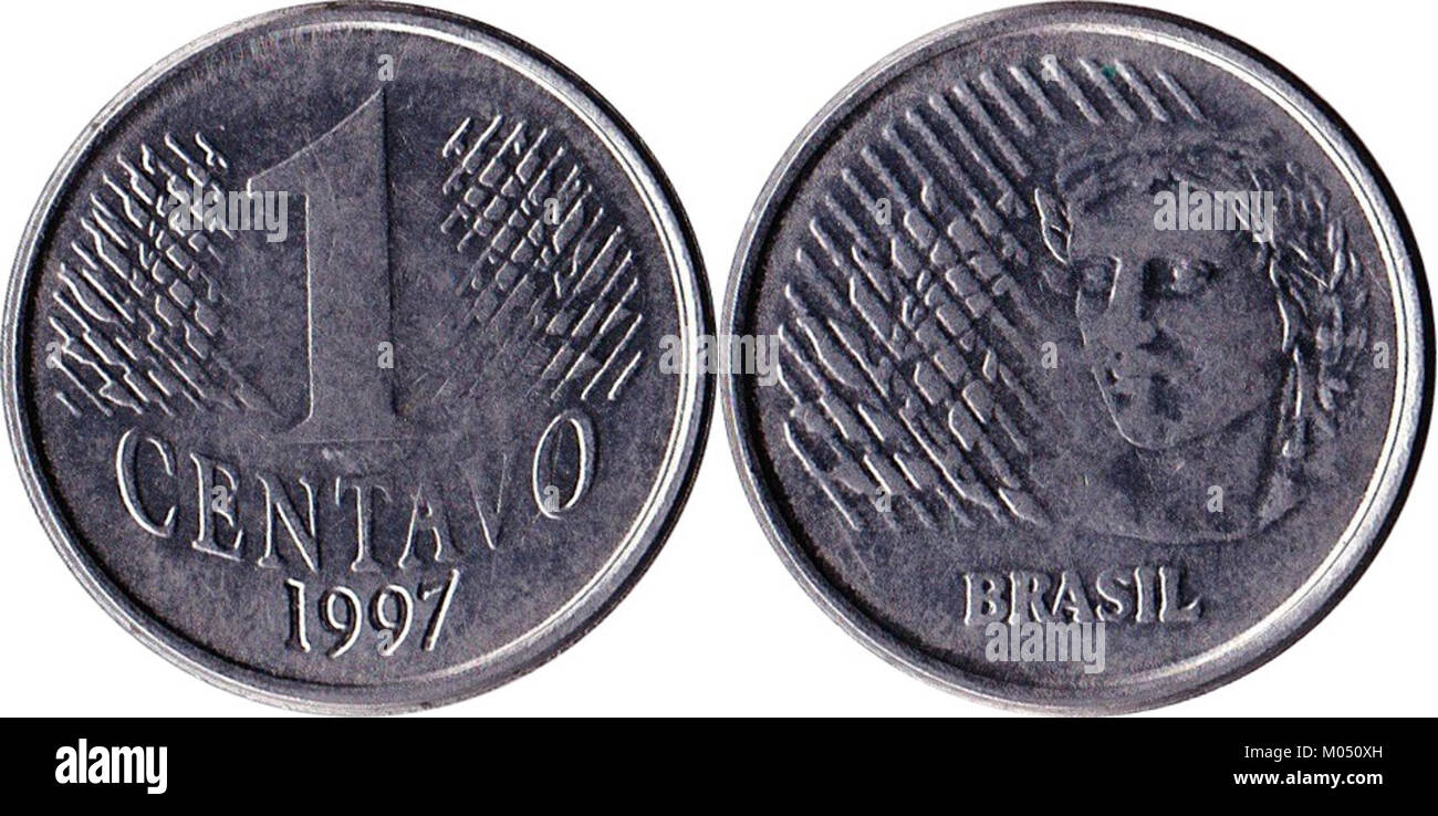 The Brazil R$0.01 coin from 1997 is a small denomination in Brazilian ...