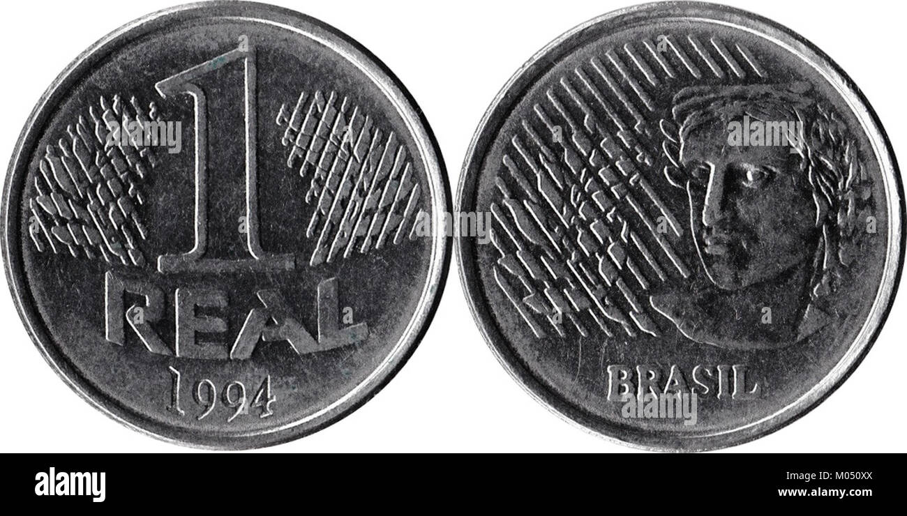 This 1994 Brazilian R$01 coin is a historical currency piece ...