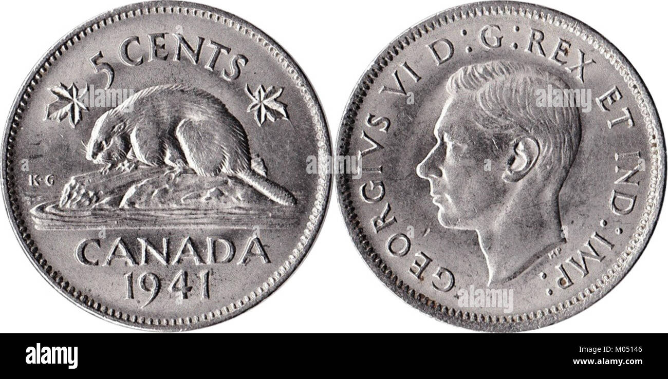 The Canada 5-cent coin from 1941 represents an important artifact in ...