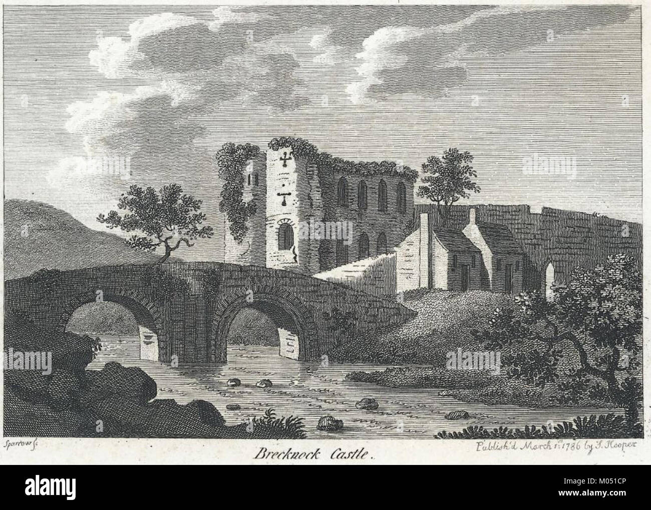Brecknock Castle, located in Wales, is a historical fortress with ...