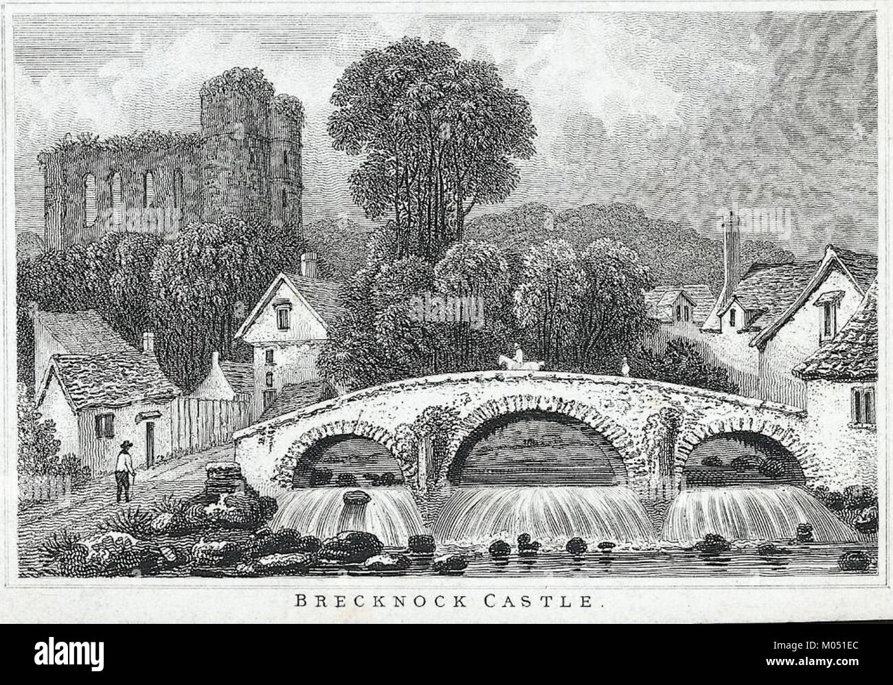 Brecknock Castle, located in Wales, is a medieval castle known for its ...