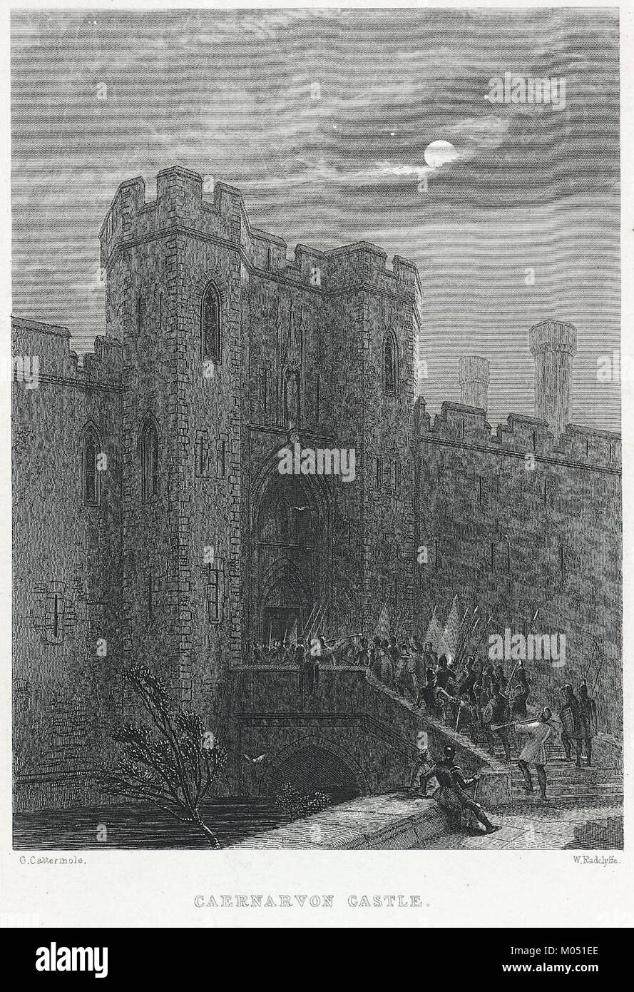 Caernarfon Castle, located in Wales, is a historic fortress built by ...