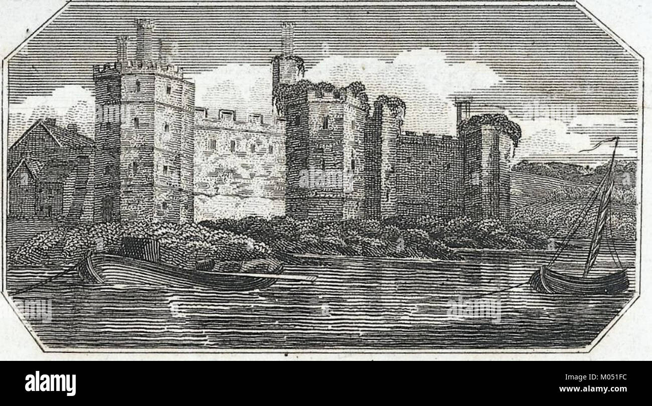 Caernarfon Castle, located in Wales, is a historic fortress built ...