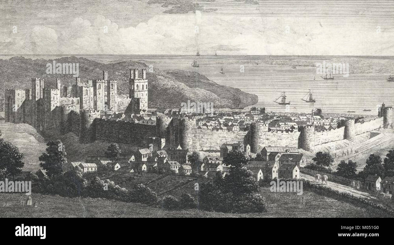 Caernarvon Castle, located in Wales, is an iconic medieval fortress ...