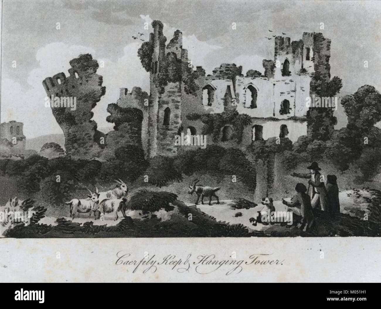 The Caerphilly Castle keep and hanging tower are iconic features of the ...